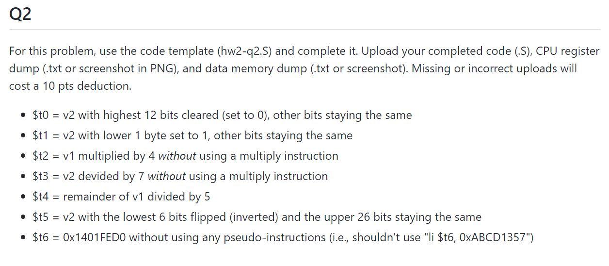 For this problem, use the code template (hw2-q2.S) | Chegg.com