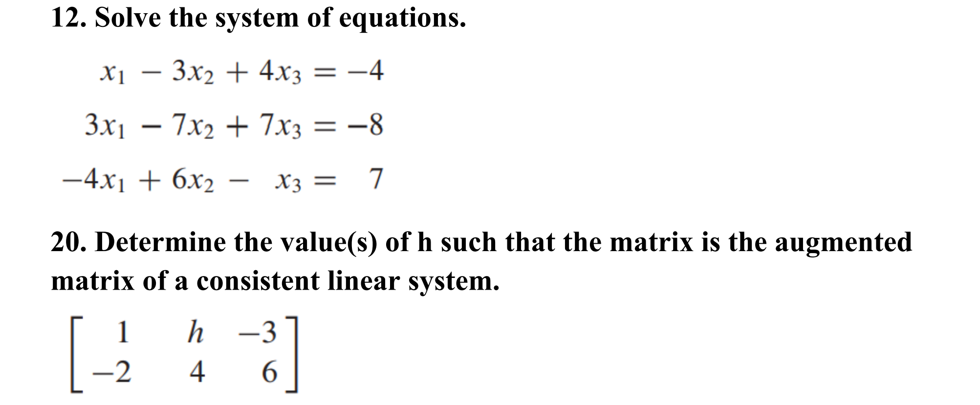 Solved 1. ﻿Solve the system of | Chegg.com