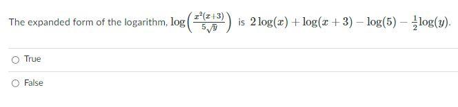 Solved The expanded form of the logarithm, log ( * * ) is | Chegg.com