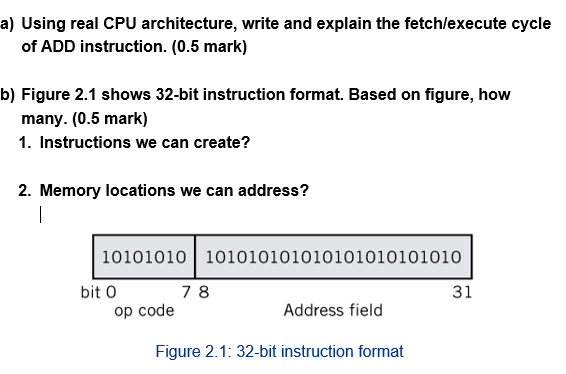 a) Using real CPU architecture, write and explain the | Chegg.com