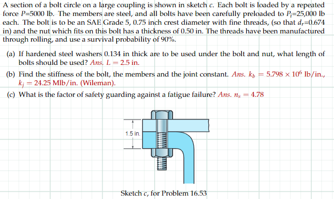 Solved A section of a bolt circle on a large coupling is | Chegg.com