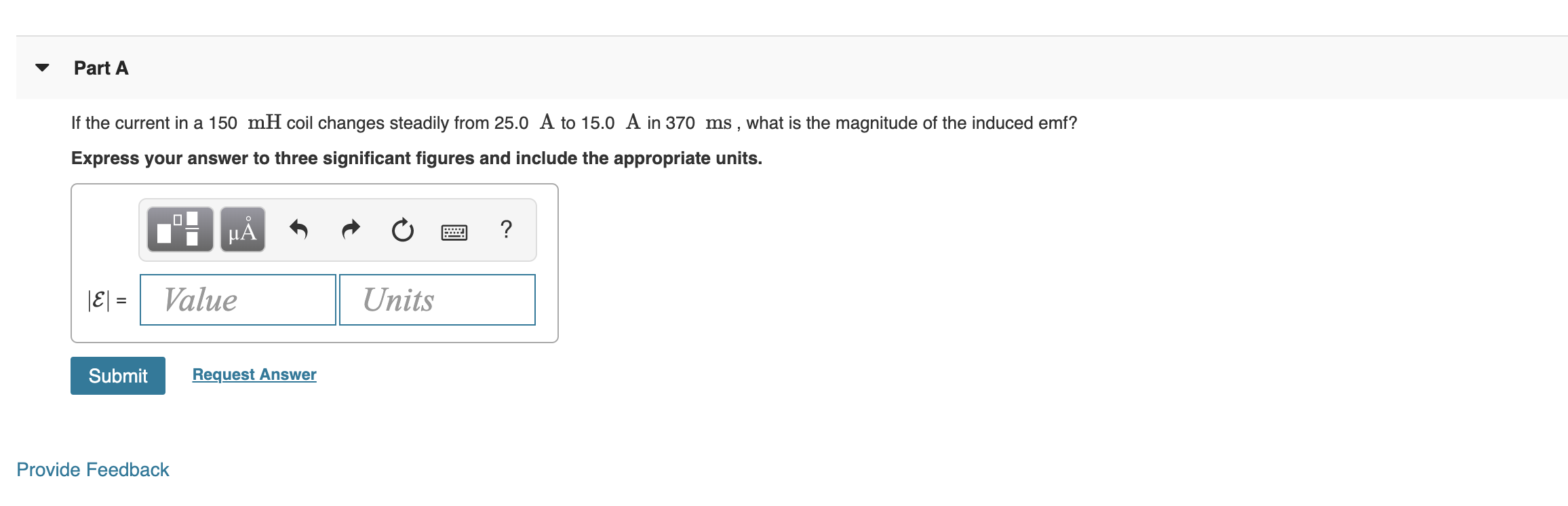 Solved Part A If the current in a 150 mH coil changes | Chegg.com