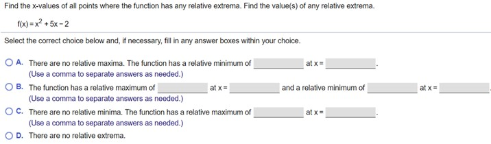 Solved Find the locations and values of all relative extrema | Chegg.com