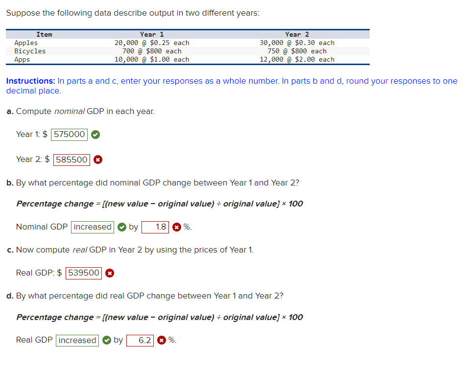 Solved Suppose the following data describe output in two | Chegg.com