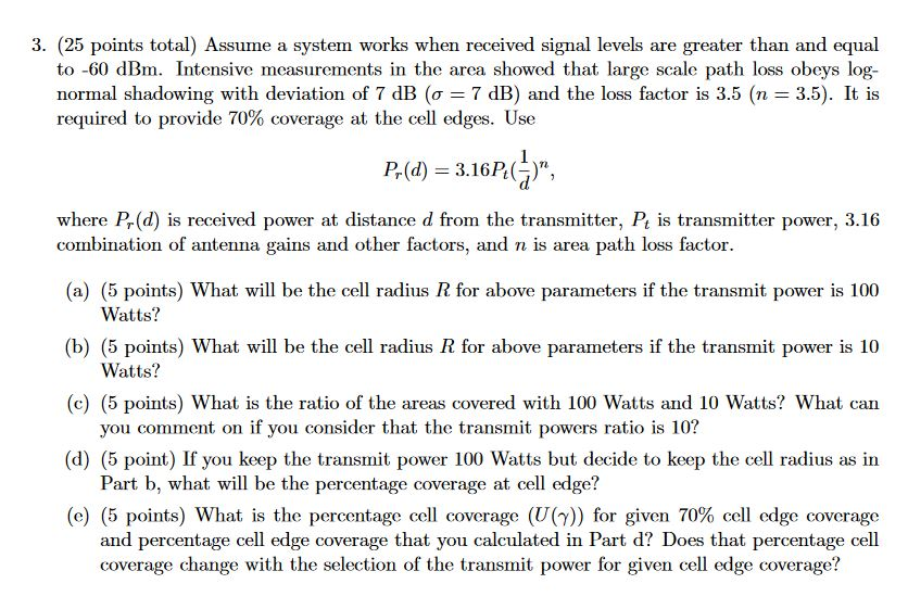 3. (25 points total) Assume a system works when | Chegg.com