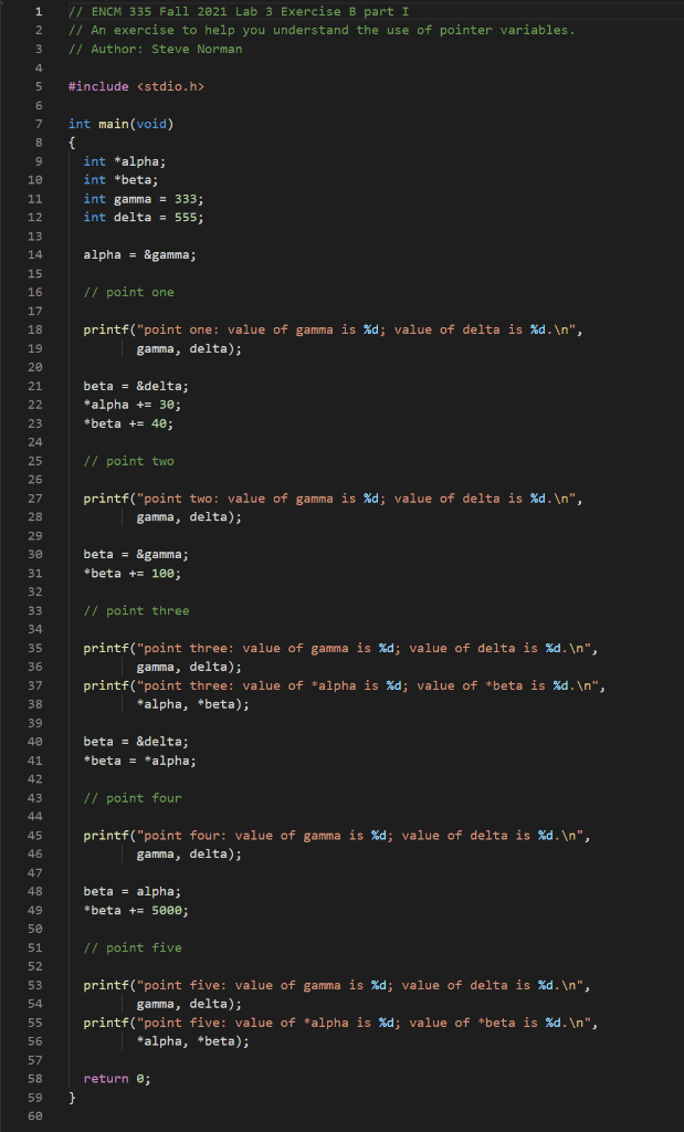 Exercise B: Introduction to pointers Read This First | Chegg.com