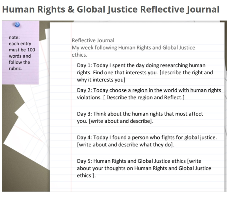 Solved Human Rights&Global Justice Reflective Journal note: | Chegg.com