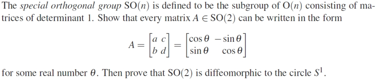 Solved The special orthogonal group SO(n) is defined to be | Chegg.com