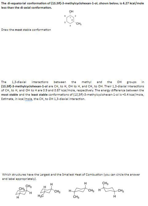 Solved The di-equatorial conformation of | Chegg.com