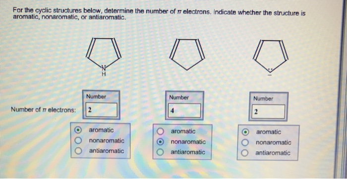 Solved For the cyclic structures below, determine the number | Chegg.com