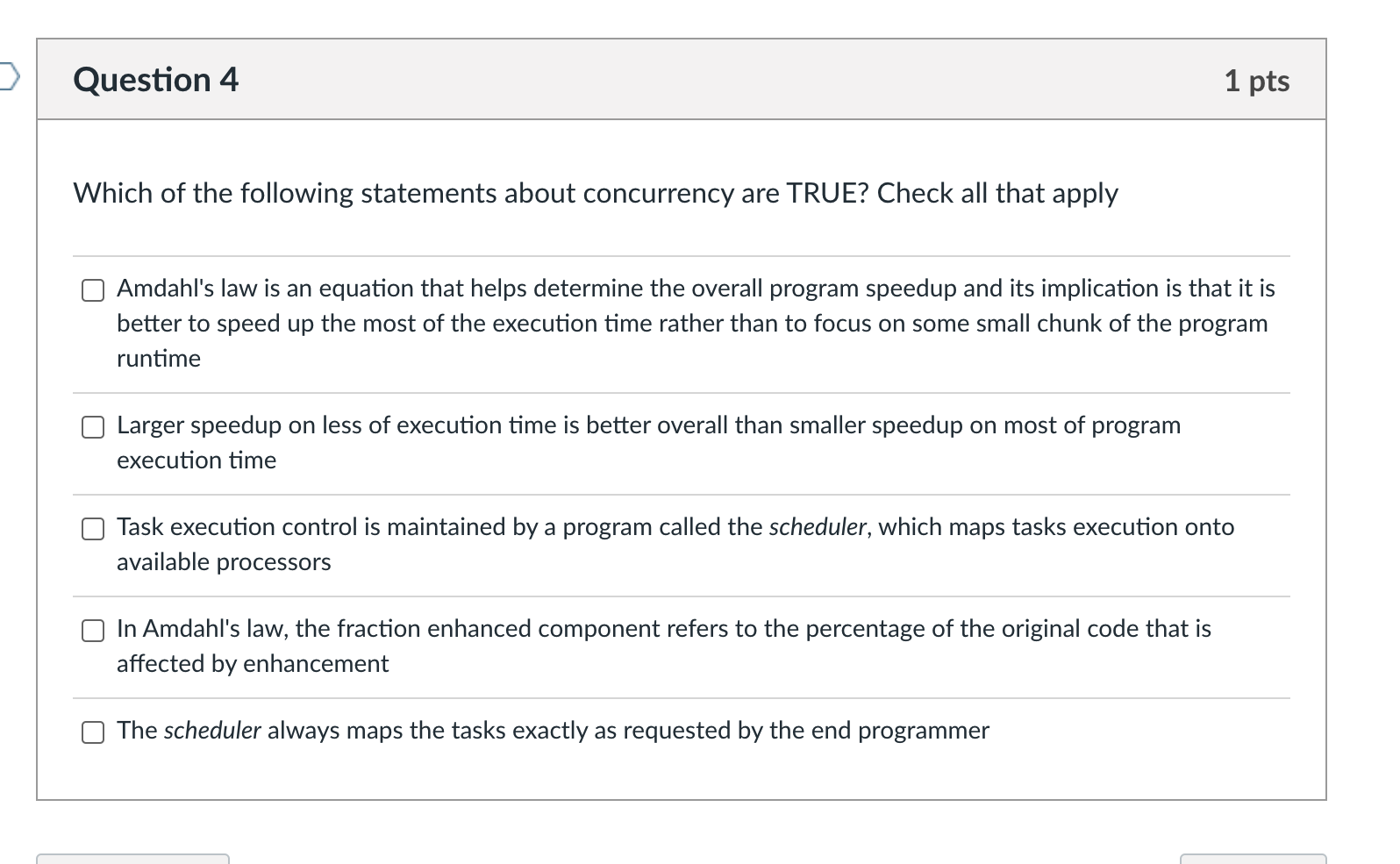 Solved Which of the following statements about concurrency | Chegg.com