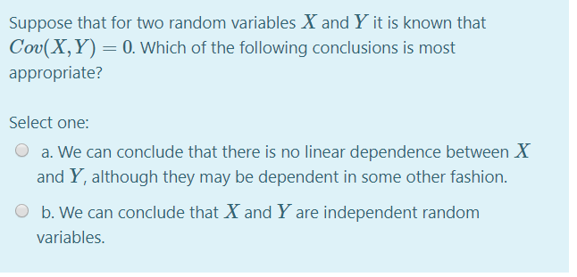 Solved Suppose that for two random variables X and Y it is | Chegg.com