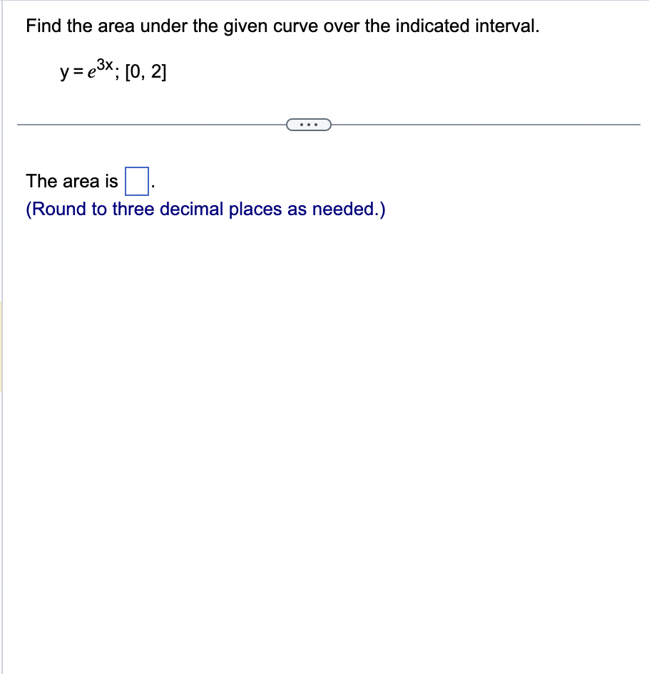 Solved Find the area under the given curve over the | Chegg.com