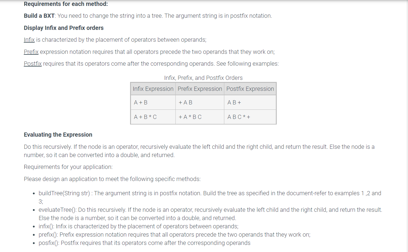 Solved 12.13 NVCC Lab: Binary Expression Tree A binary | Chegg.com