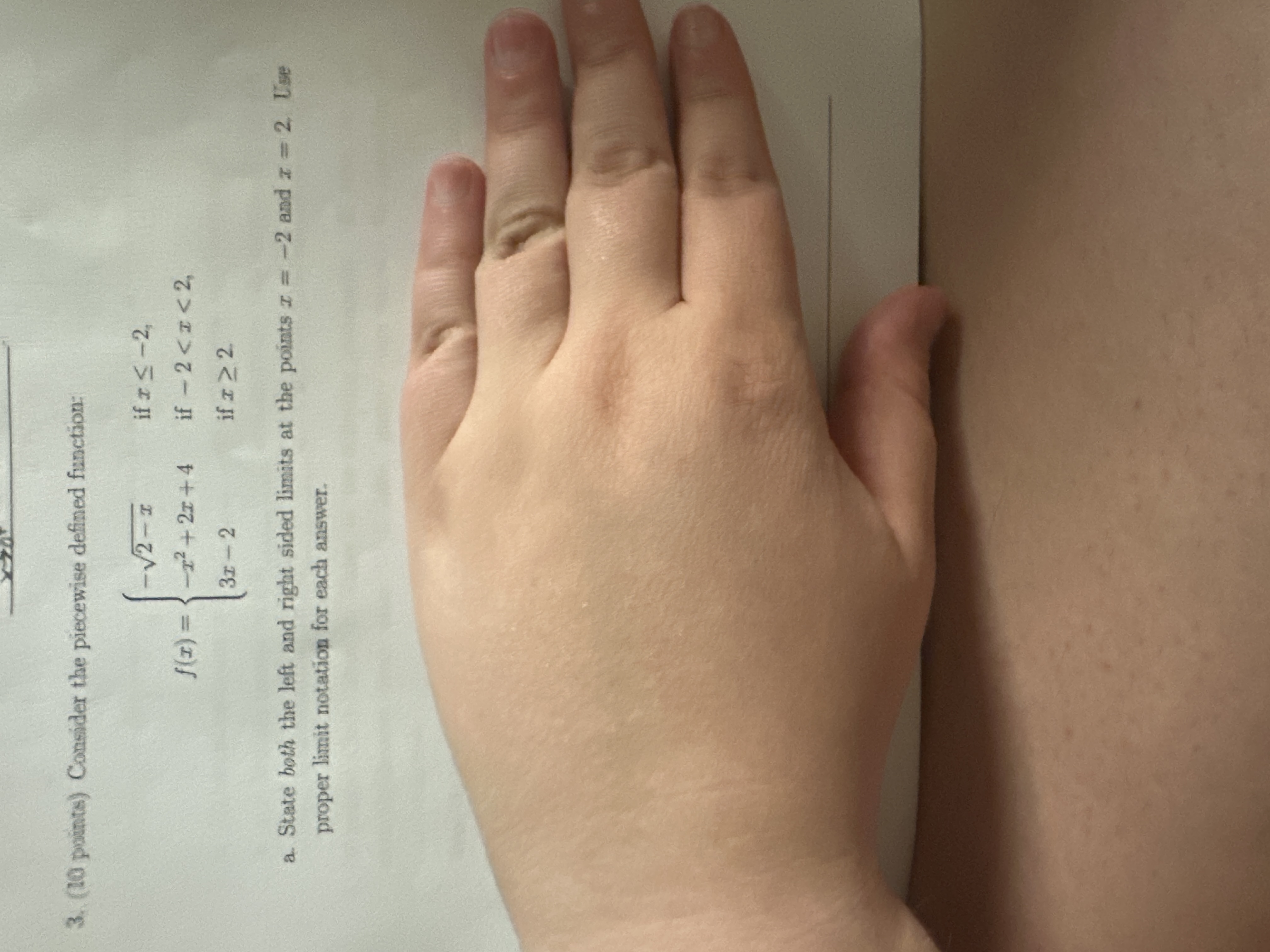 Solved Consider the piecewise defined | Chegg.com