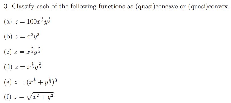Solved 3. Classify each of the following functions as | Chegg.com