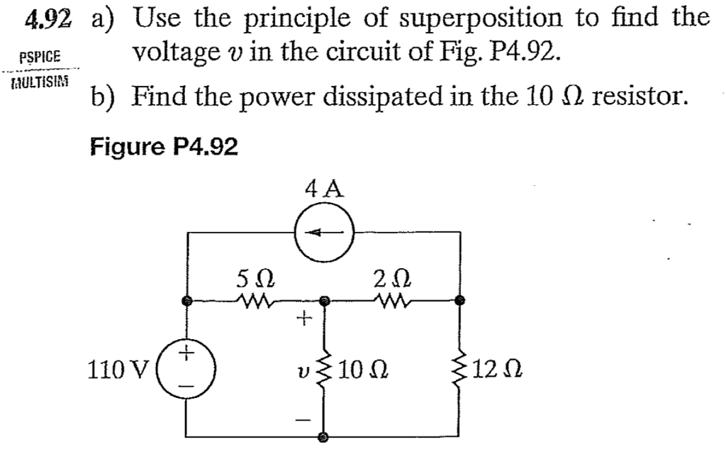 Solved 492 A Use The Principle Of Superposition To Find 