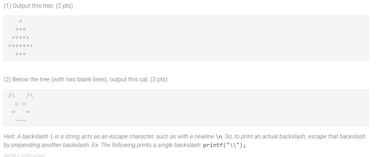 Solved (1) Output this tree. (2 pts) * *** ***** ******* *** | Chegg.com