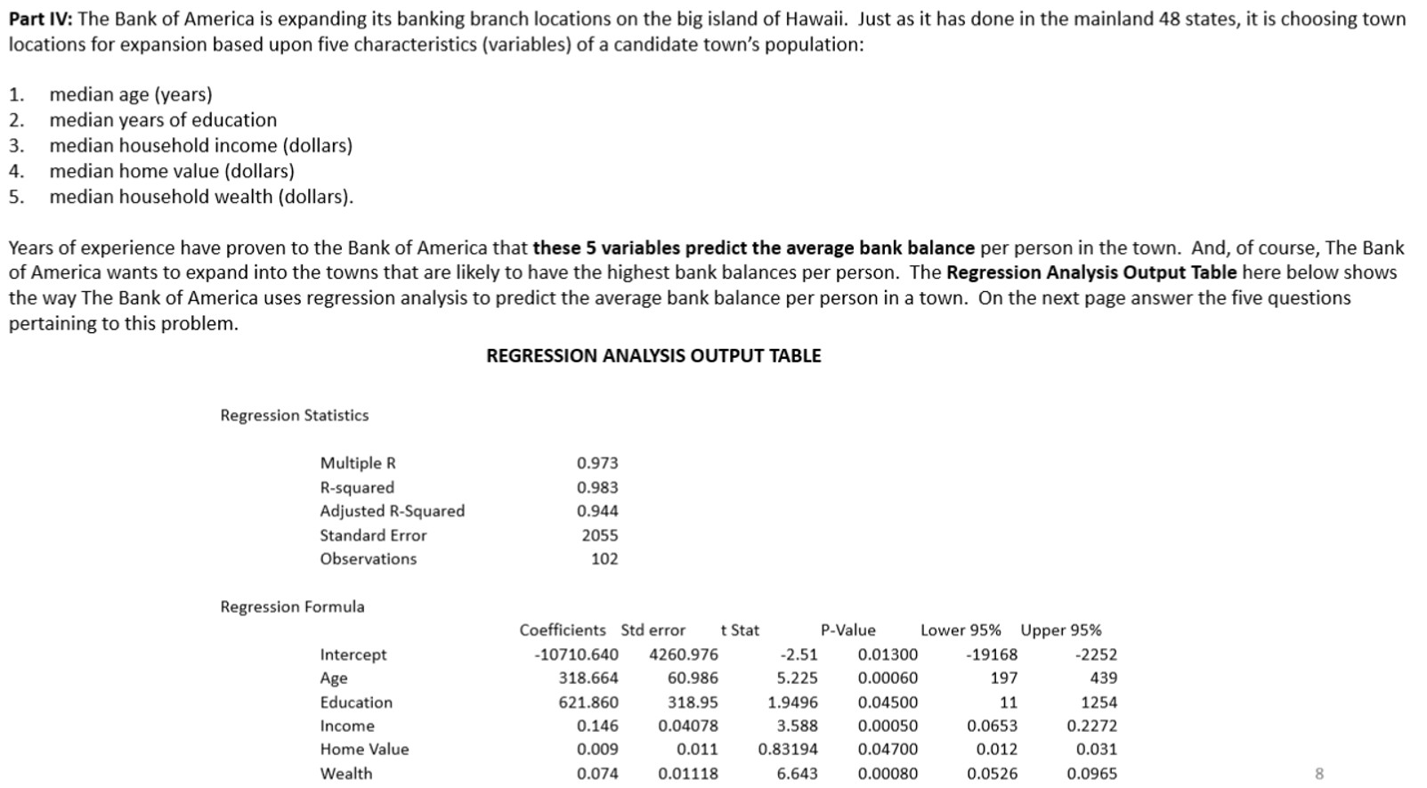 Solved 1. ﻿Write the linear equation for the regression | Chegg.com