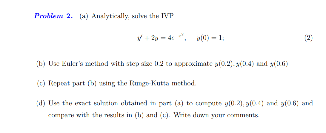 Solved Differential equations: IVP stands for initial value | Chegg.com