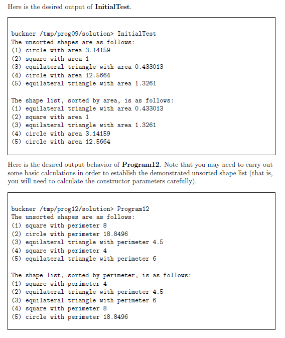 Solved Procedure 1. Consider the TwoDShape abstract class | Chegg.com