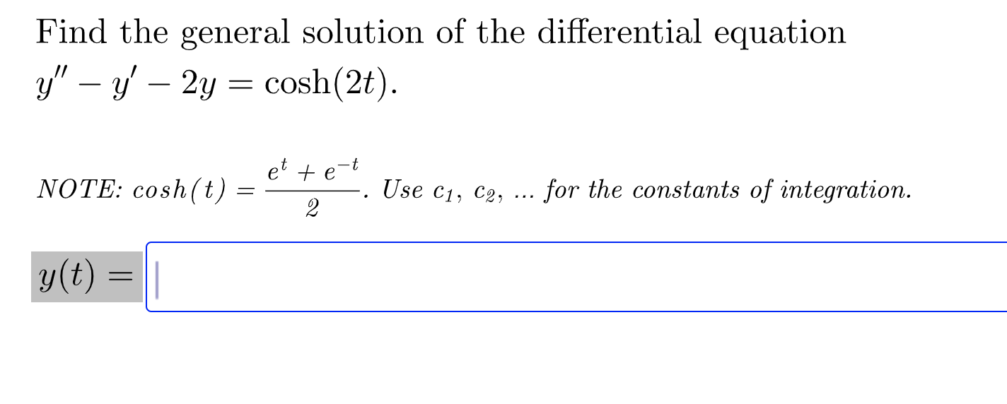 Solved Find the general solution of the differential | Chegg.com