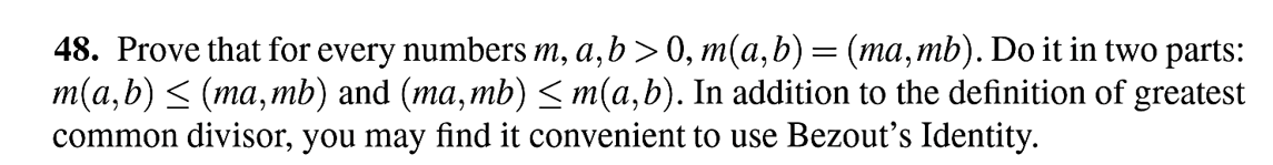 Solved 48. Prove that for every numbers m, a,b > 0, | Chegg.com