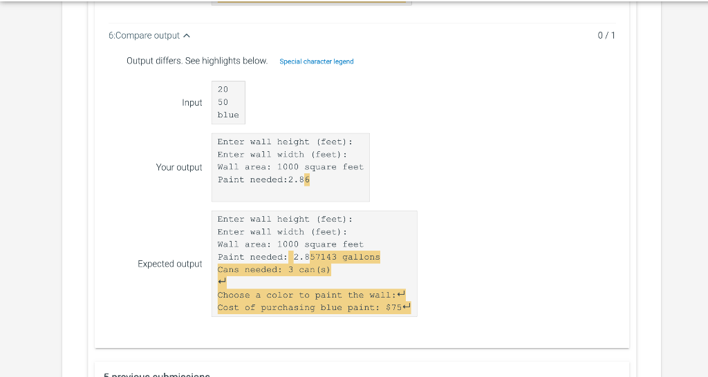 Solved Whats wrong with code? print("Enter wall height | Chegg.com