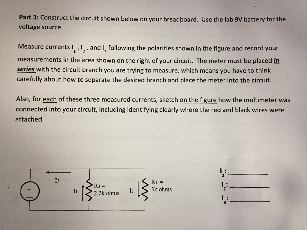 Solved Part 3: Construct the circuit shown below on your | Chegg.com