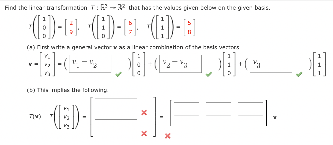 T⎝⎛⎣⎡100⎦⎤⎠⎞=[29],T⎝⎛⎣⎡110⎦⎤⎠⎞=[67],T⎝⎛⎣⎡111⎦⎤⎠⎞=[58] | Chegg.com