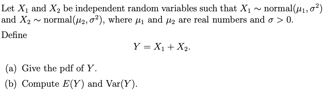 Solved Let X1 and X2 be independent random variables such | Chegg.com