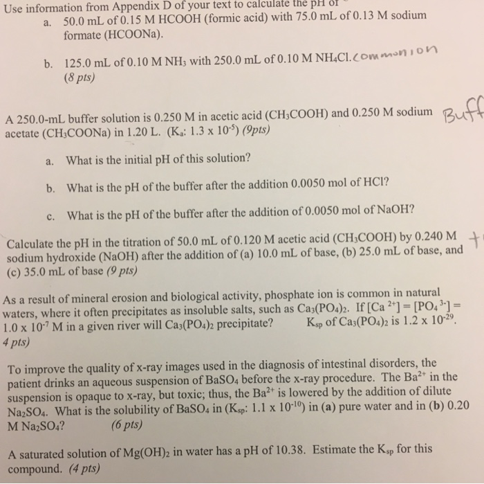 Solved Use information from Appendix D of your text to | Chegg.com