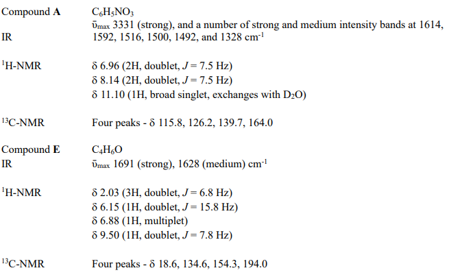 Solved C6H5NO3 vˉmax3331 (strong), and a number of strong | Chegg.com