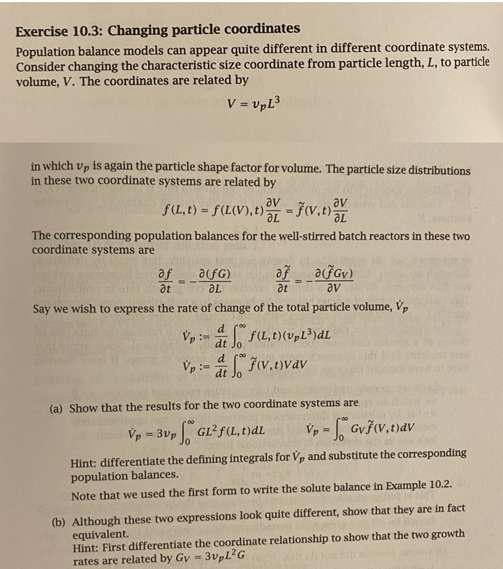 Solved Exercise 10.3: Changing particle | Chegg.com