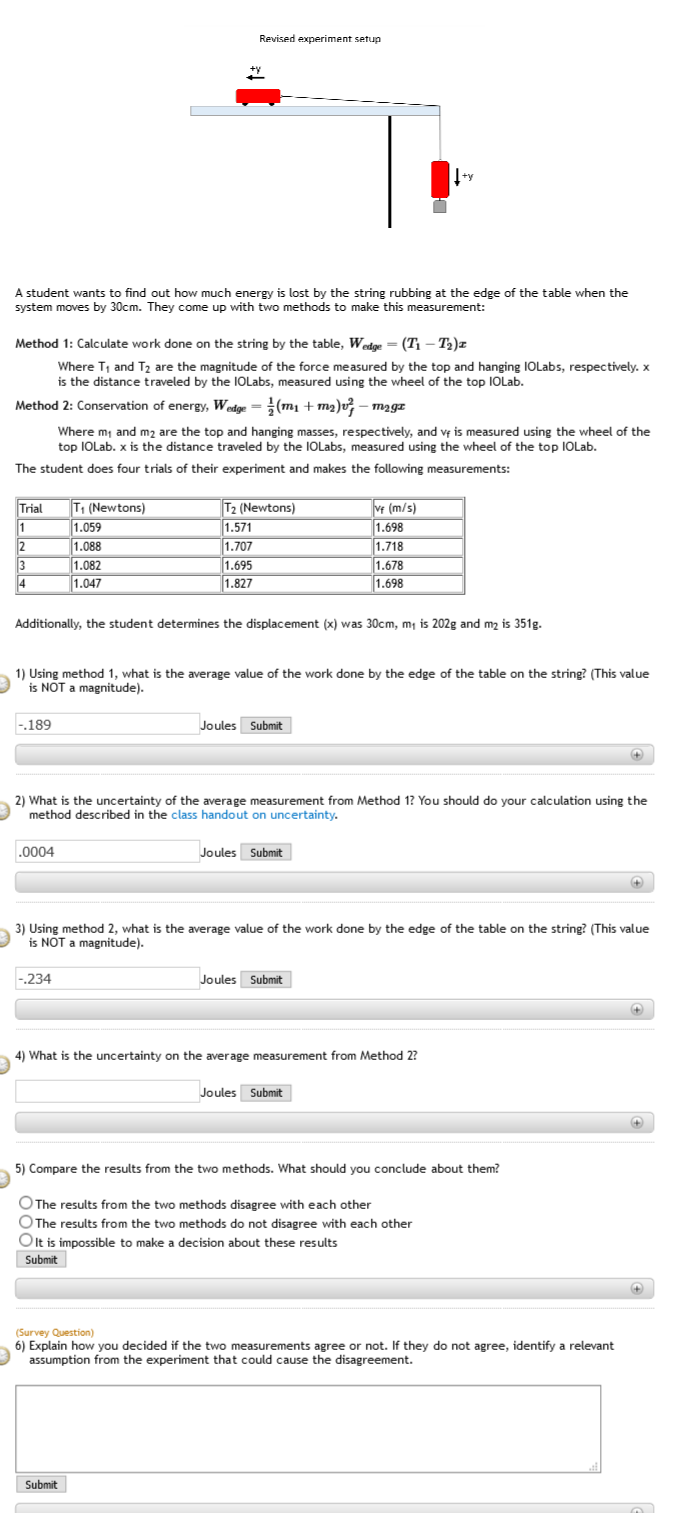 Revised experiment setup 1+y A student wants to find | Chegg.com