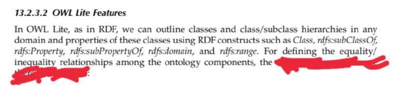13.2.3.2 OWL Lite Features In OWL Lite, as in RDF, we | Chegg.com