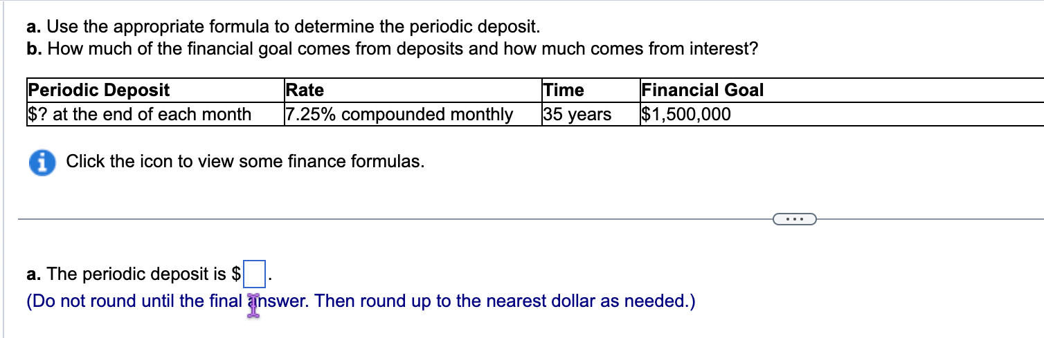 Solved a. Use the appropriate formula to determine the | Chegg.com