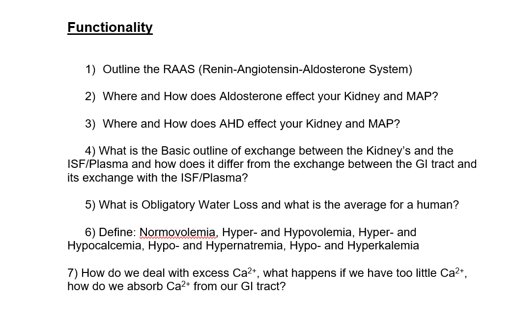 Solved Functionality 1) Outline the RAAS | Chegg.com