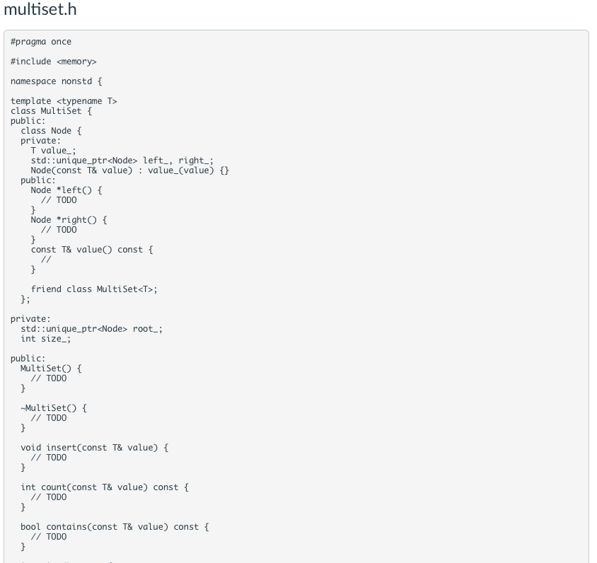 Solved Requirements Implement a(n) (unbalanced) binary | Chegg.com