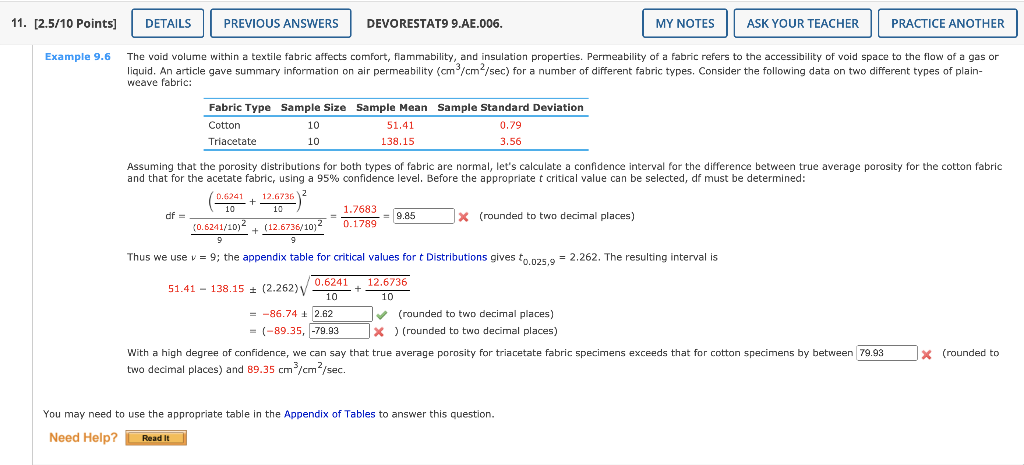 Solved 7. [5/10 Points] DETAILS PREVIOUS ANSWERS DEVORESTAT9 | Chegg.com