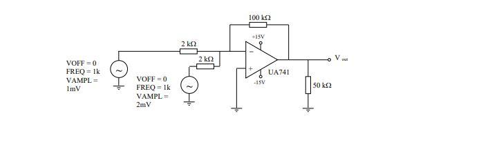 Solved Using the Summing Op Amp circuit layout above, design | Chegg.com
