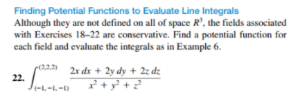 Solved Finding Potential Functions to Evaluate Line | Chegg.com