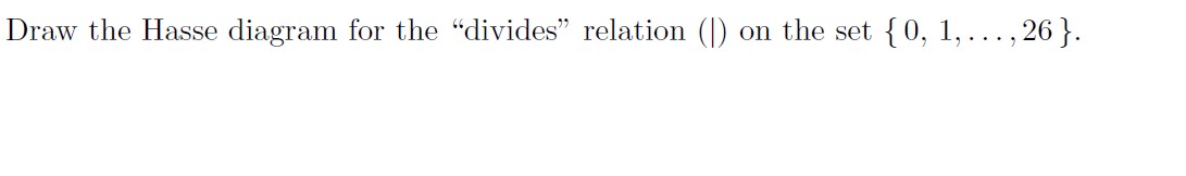 Solved Draw the Hasse diagram for the "divides" relation (∣) | Chegg.com