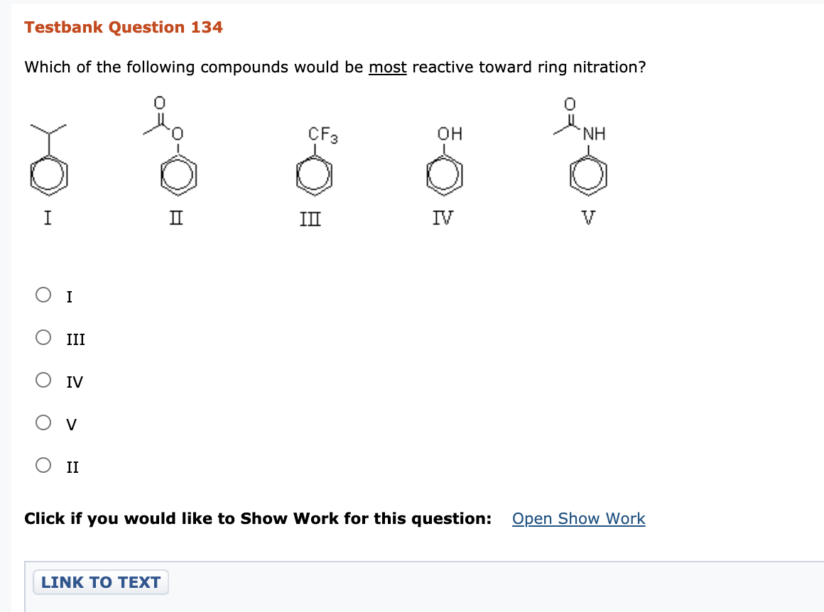 Solved Which of the following compounds would be most | Chegg.com