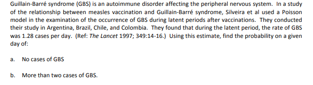 Solved Guillain-Barré syndrome (GBS) is an autoimmune | Chegg.com