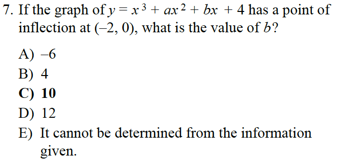 Solved 7. If the graph of v-x3 + ax2 + bx + 4 has a point of | Chegg.com