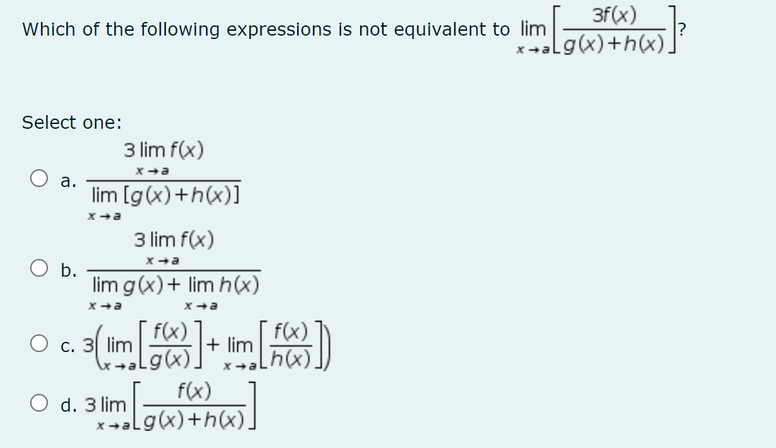 Solved 3f(x) Which of the following expressions is not | Chegg.com