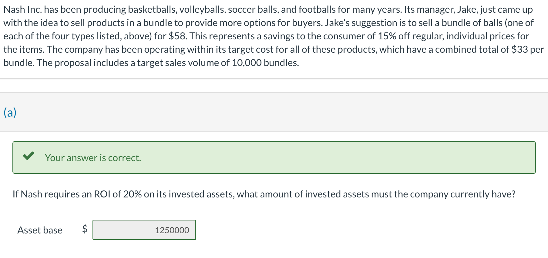 Solved Nash Inc. has been producing basketballs, | Chegg.com