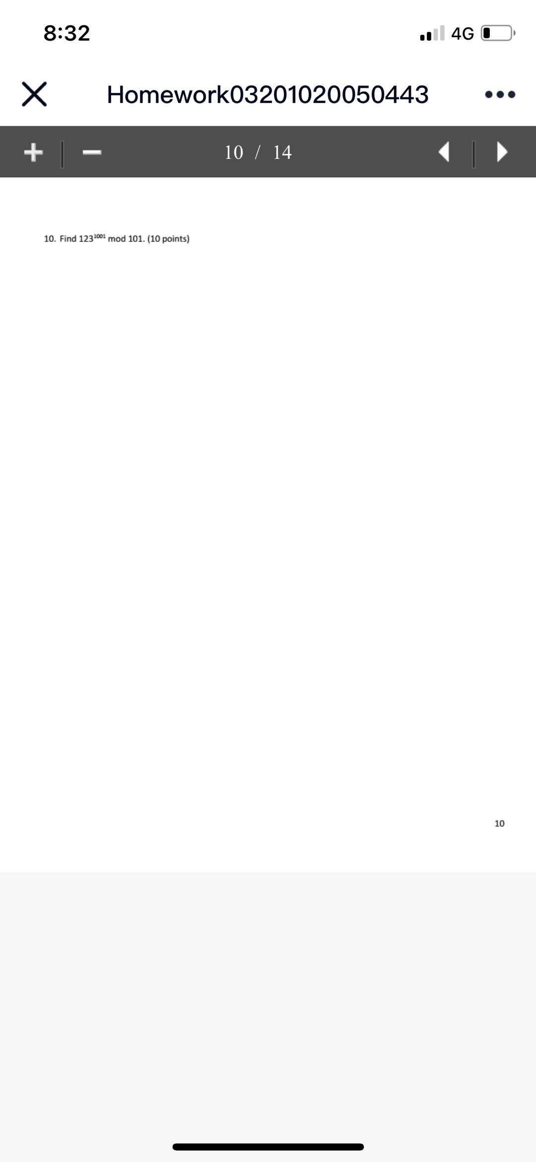 Solved 832 1 4g Х Homework03201020050443 10 14 10 Find 