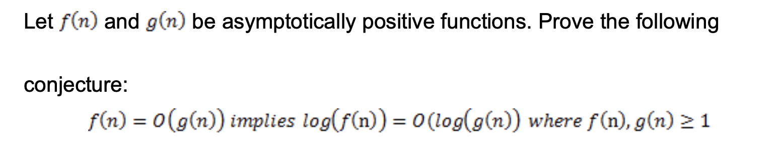 Solved Let f(n) and g(n) be asymptotically positive | Chegg.com